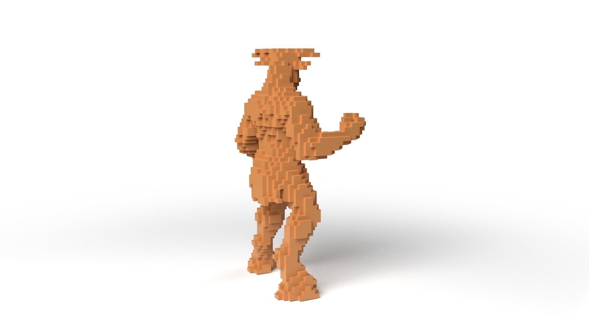 3D model Minotaur Minecraft Voxel VR / AR / low-poly | CGTrader