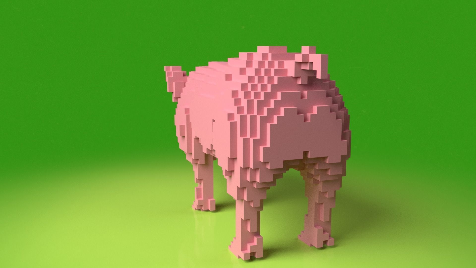 3D model Pig Minecraft Voxel VR / AR / low-poly | CGTrader