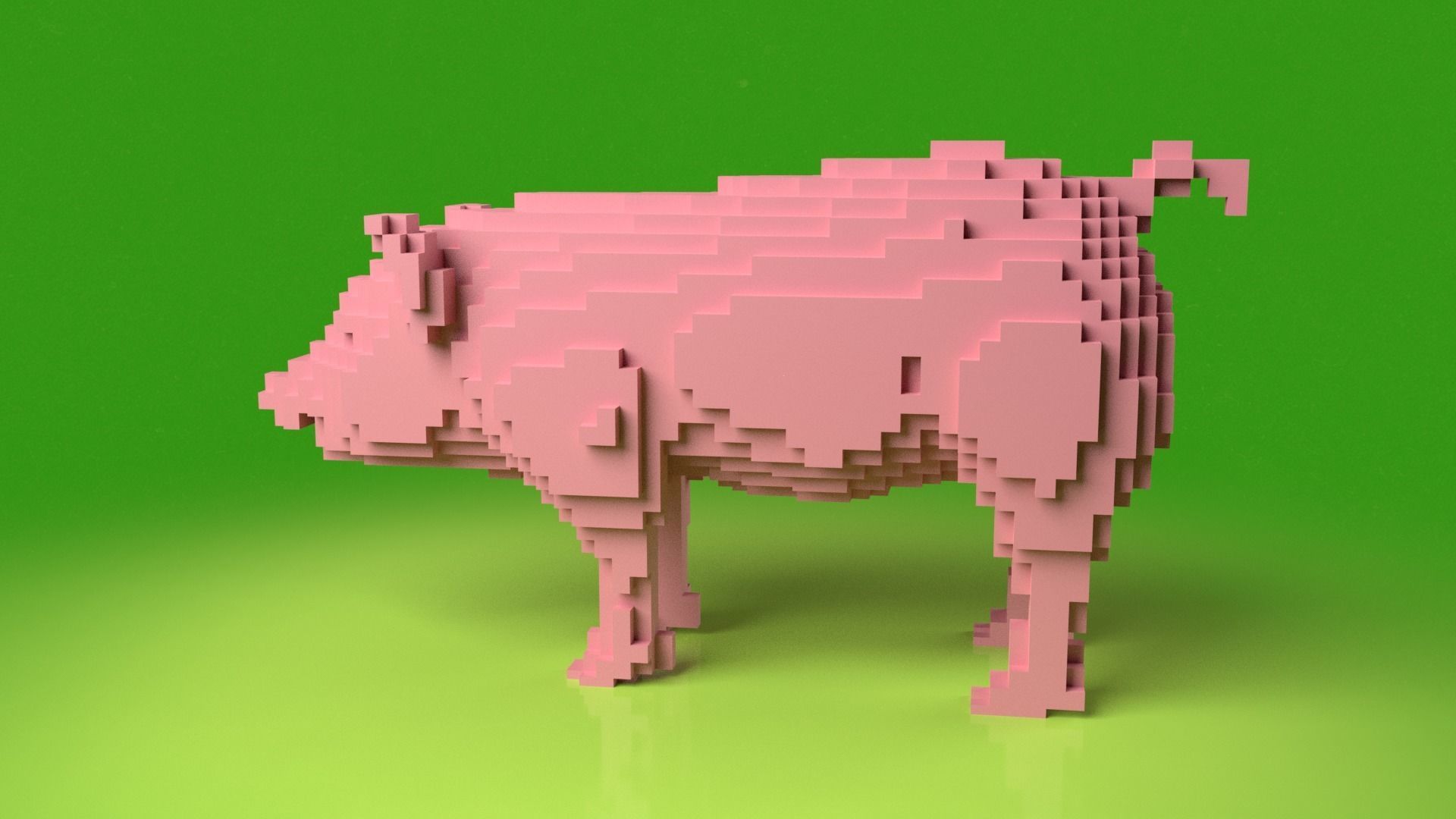 3D model Pig Minecraft Voxel VR / AR / low-poly | CGTrader