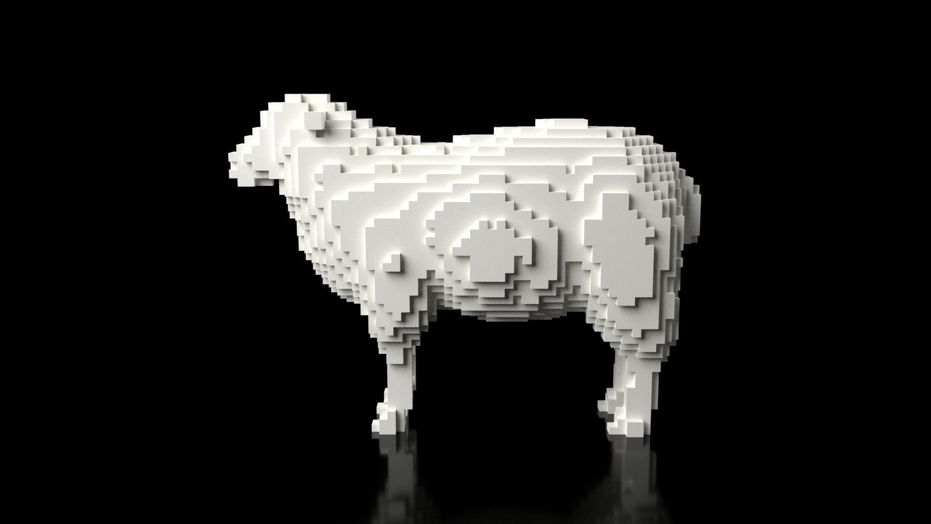 3D model Sheep Minecraft Voxel VR / AR / low-poly | CGTrader