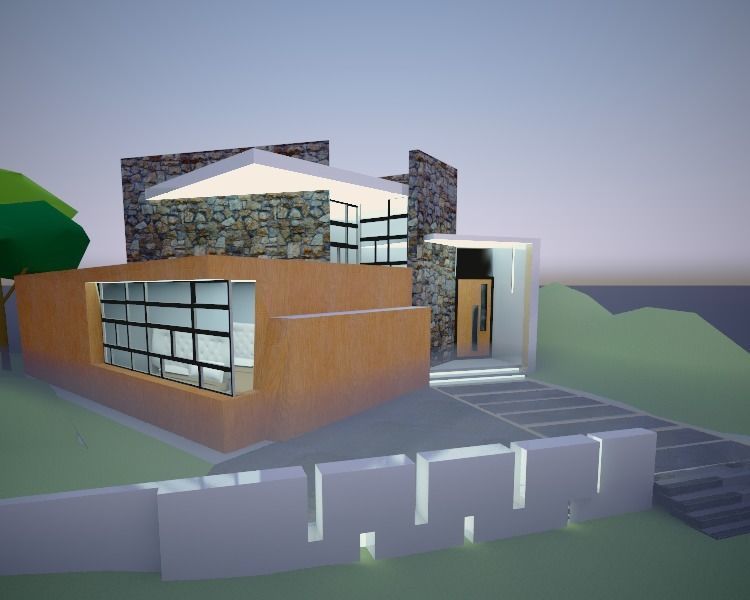 villa night render 3D model | CGTrader