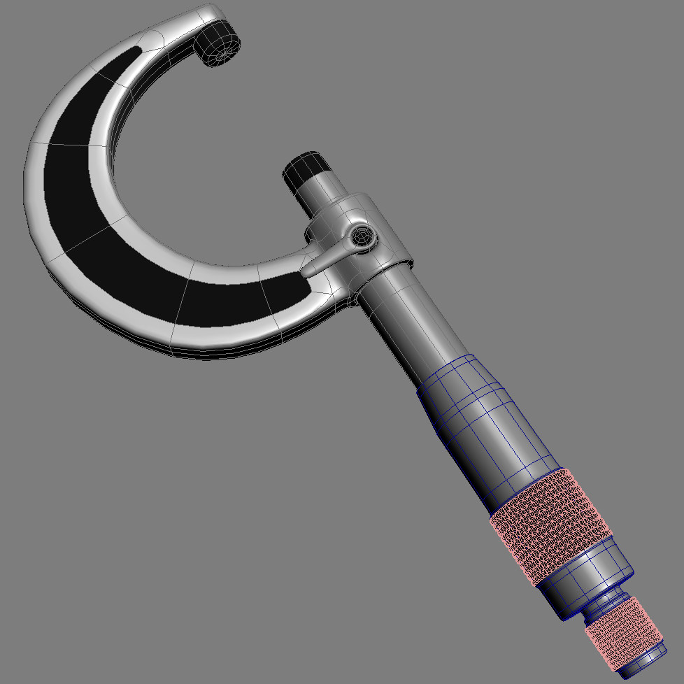 Micrometer caliper measuring tool 3D model | CGTrader