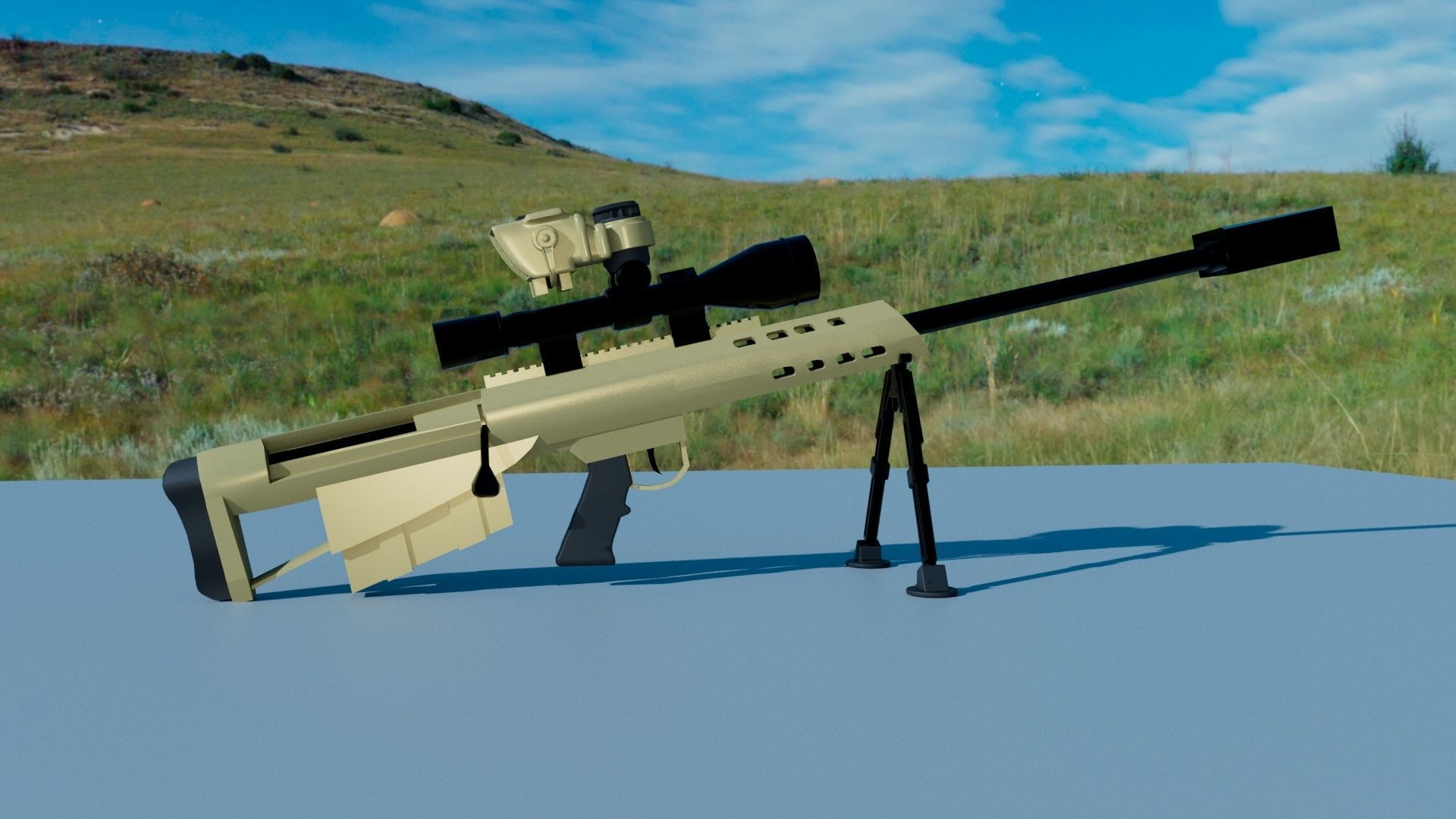 Barrett M95 Sniper 3D model | CGTrader