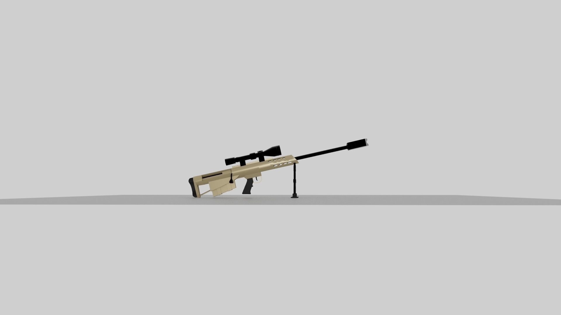 Barrett M95 Sniper 3D model | CGTrader