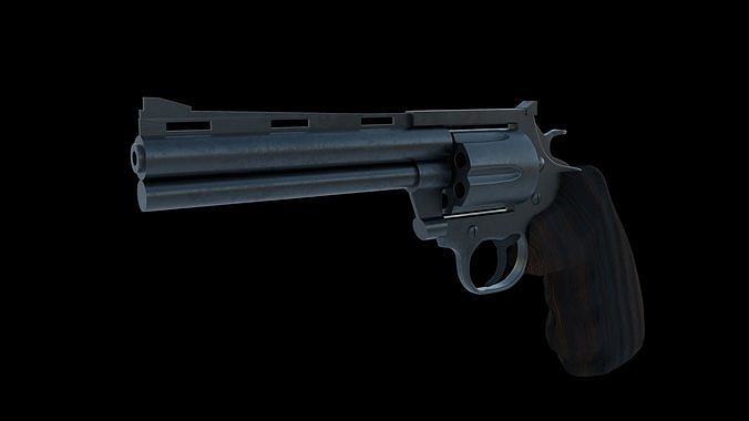 3D model Revolver VR / AR / low-poly | CGTrader