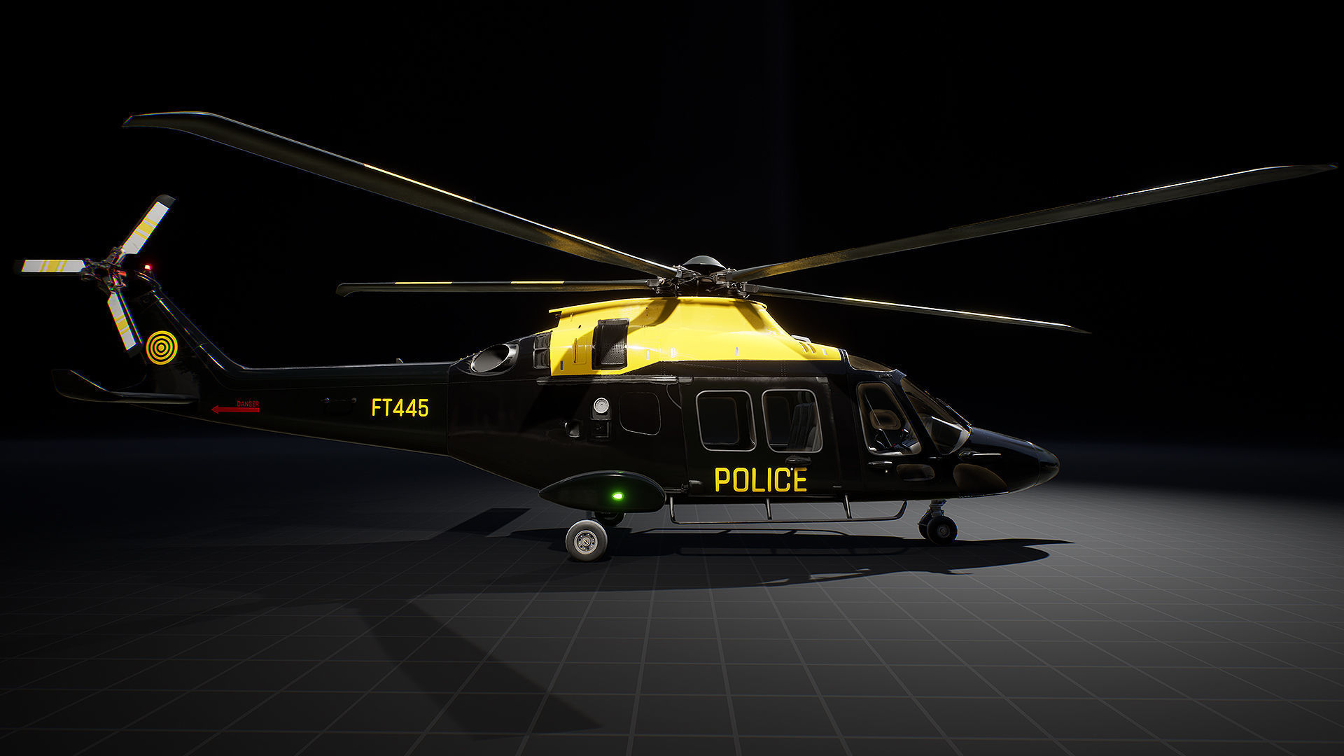 3D model Helicopter AW169 VR / AR / low-poly rigged animated | CGTrader