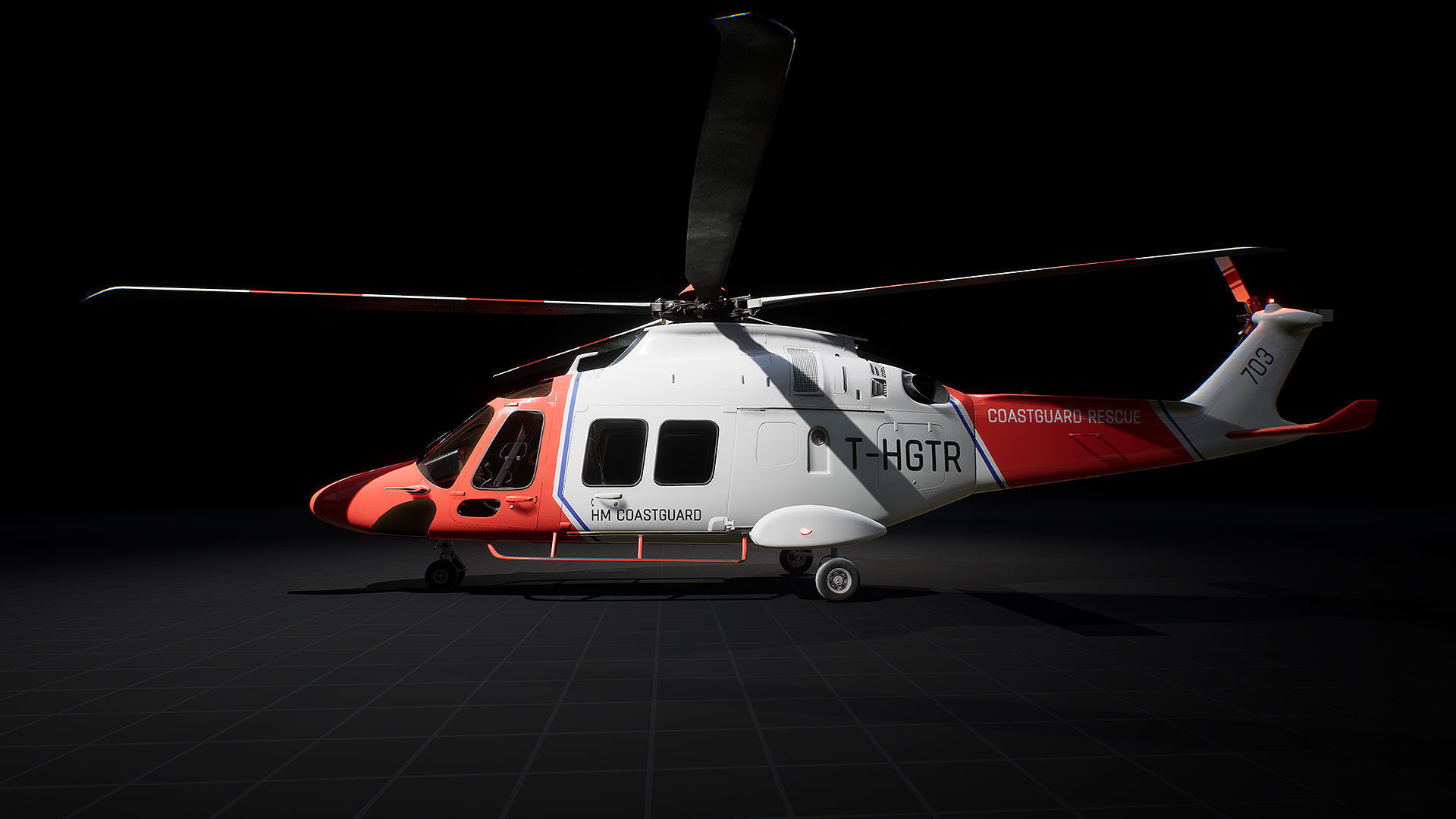 3D model Helicopter AW169 VR / AR / low-poly rigged animated | CGTrader