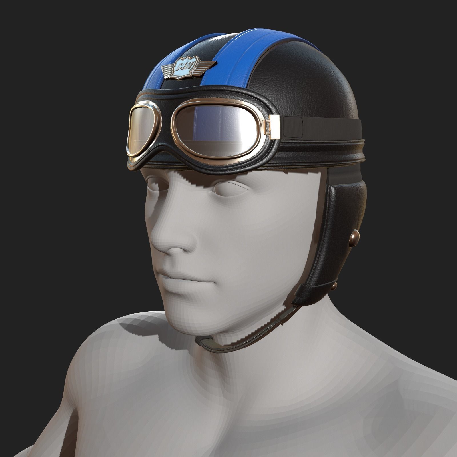 3D model Helmet scifi military pilot fantasy armor VR / AR / low-poly ...