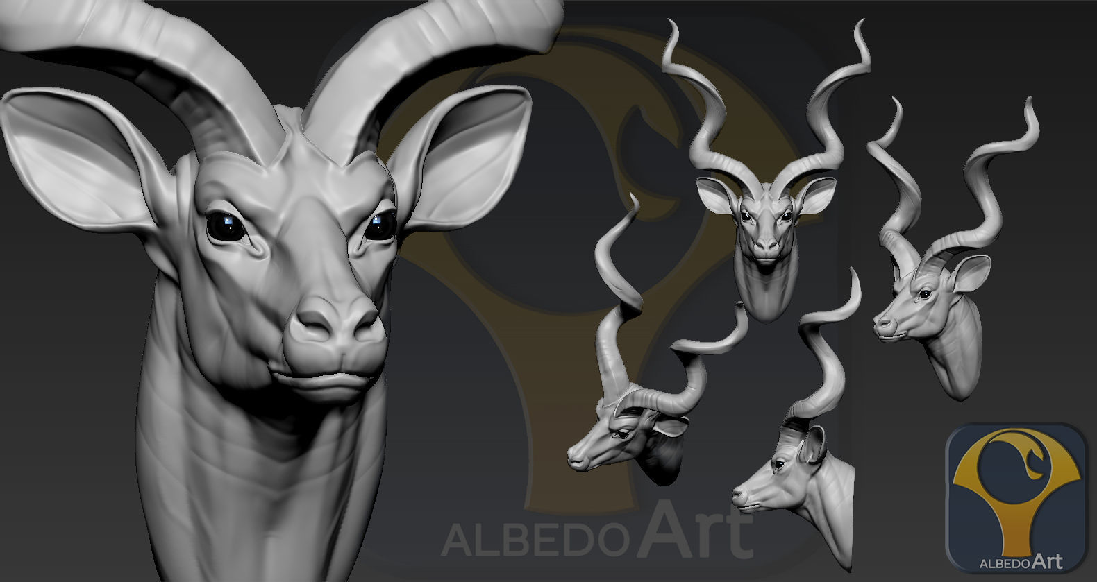 Greater kudu 3D model 3D printable | CGTrader