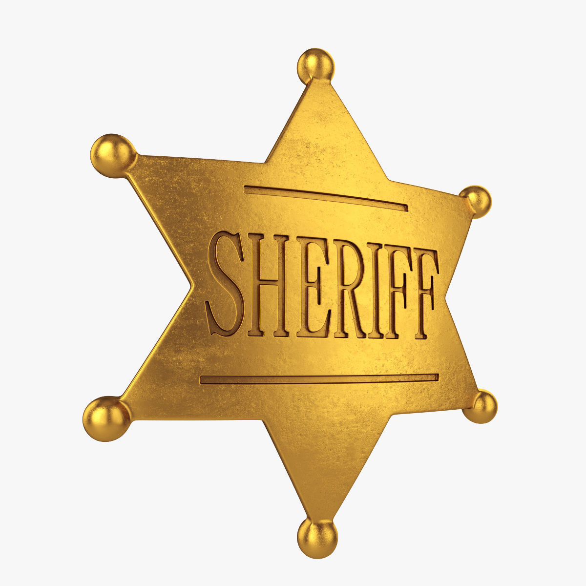 Sheriff badge 3D model | CGTrader