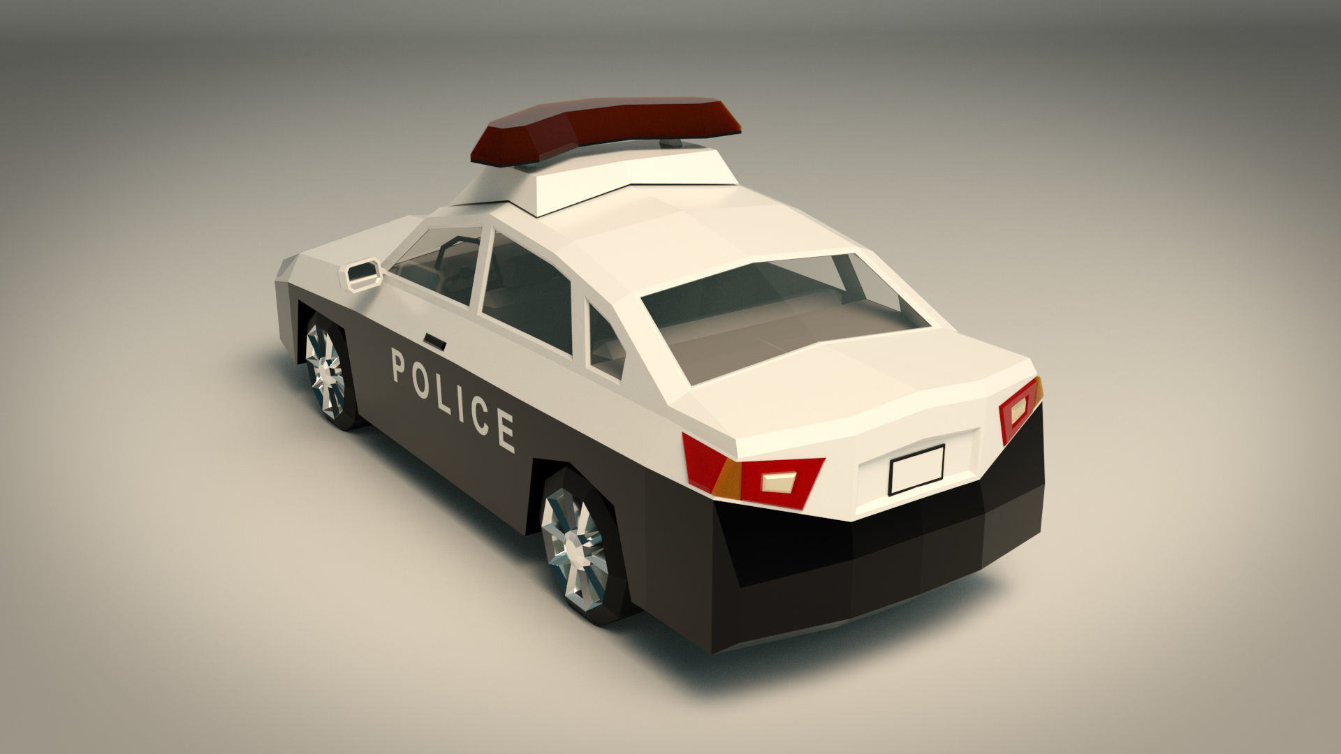 3D model Low Poly Police Car 06 VR / AR / low-poly | CGTrader