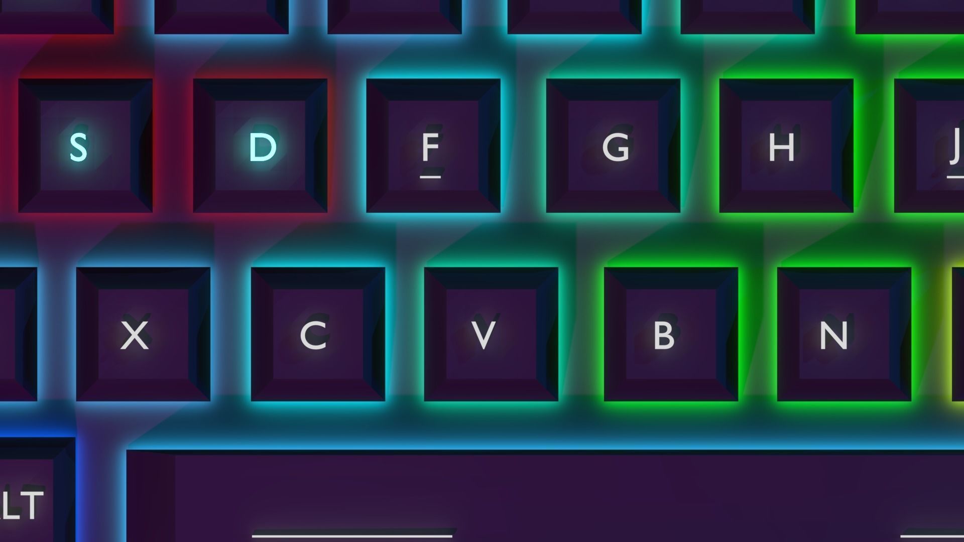 3D model Low Poly RGB Keyboard VR / AR / low-poly | CGTrader