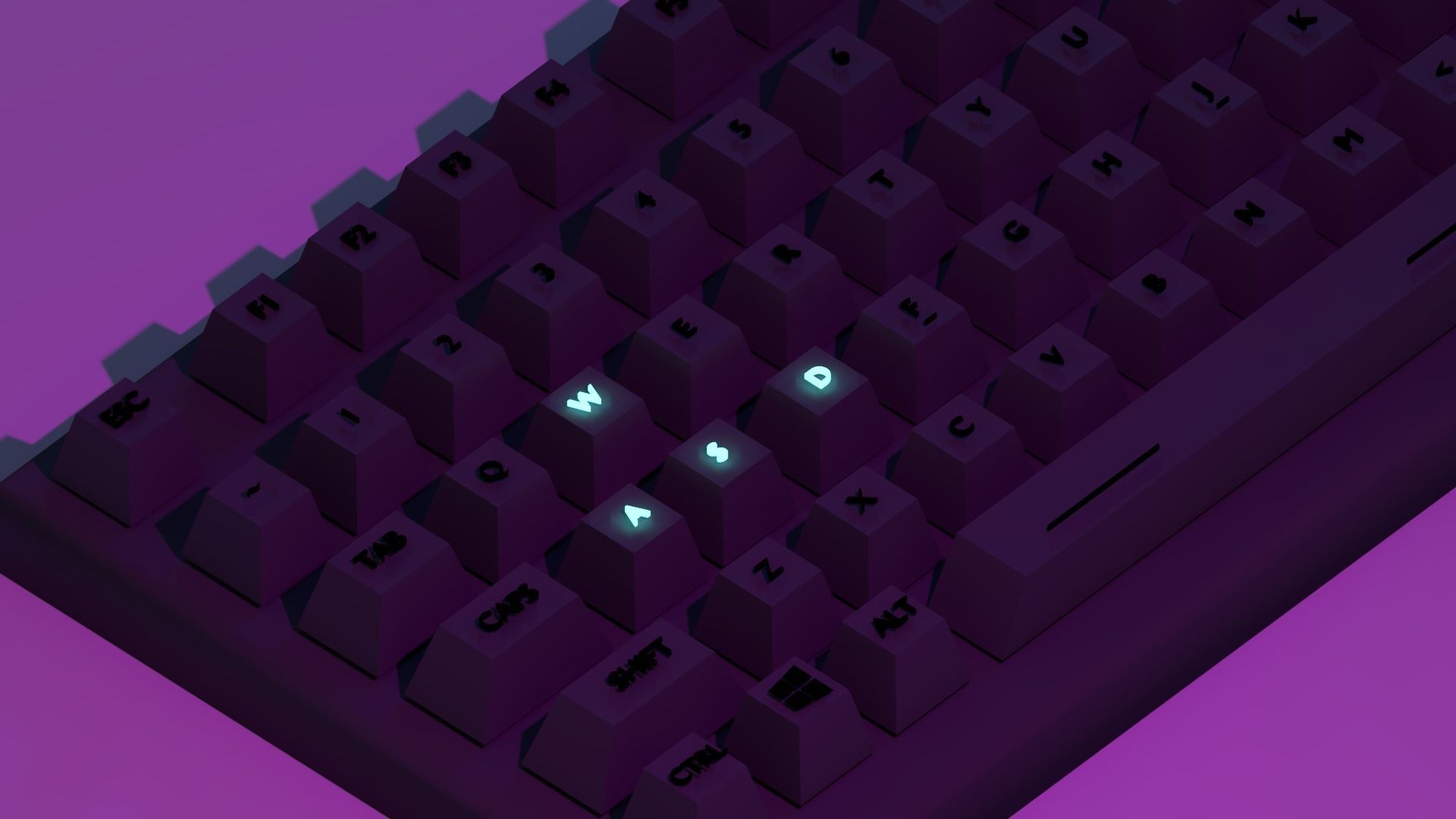 3D model Low Poly RGB Keyboard VR / AR / low-poly | CGTrader