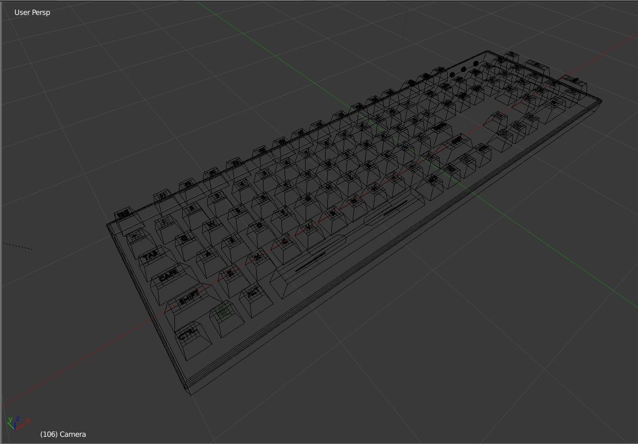 3D model Low Poly RGB Keyboard VR / AR / low-poly | CGTrader