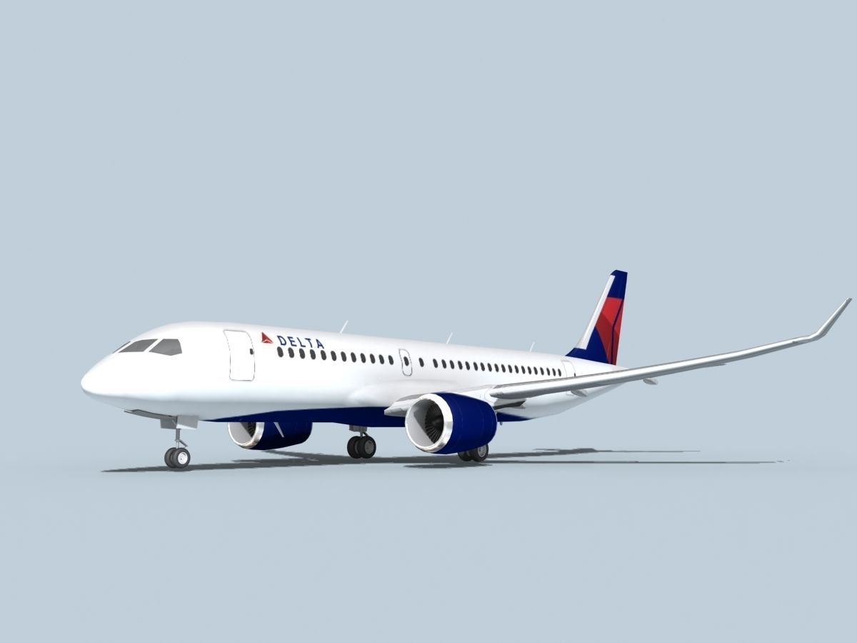 Bombardier CS100 Delta 3D model rigged | CGTrader