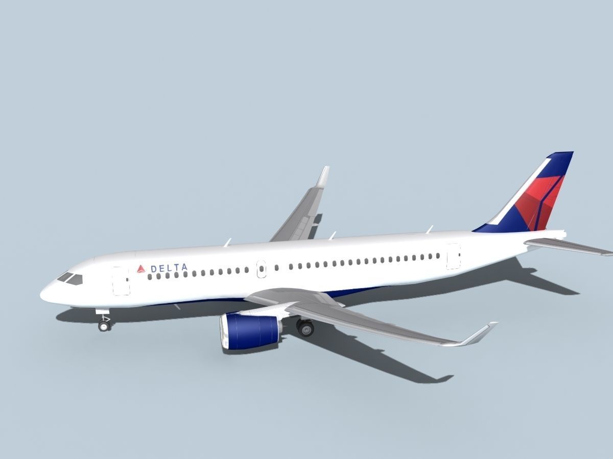 Bombardier CS100 Delta 3D model rigged | CGTrader