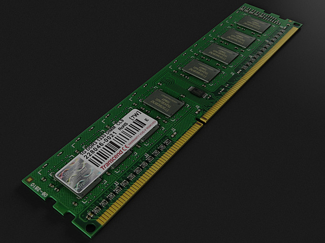 DDR3 Ram 3D Model MAX OBJ 3DS STL WRL WRZ | CGTrader.com