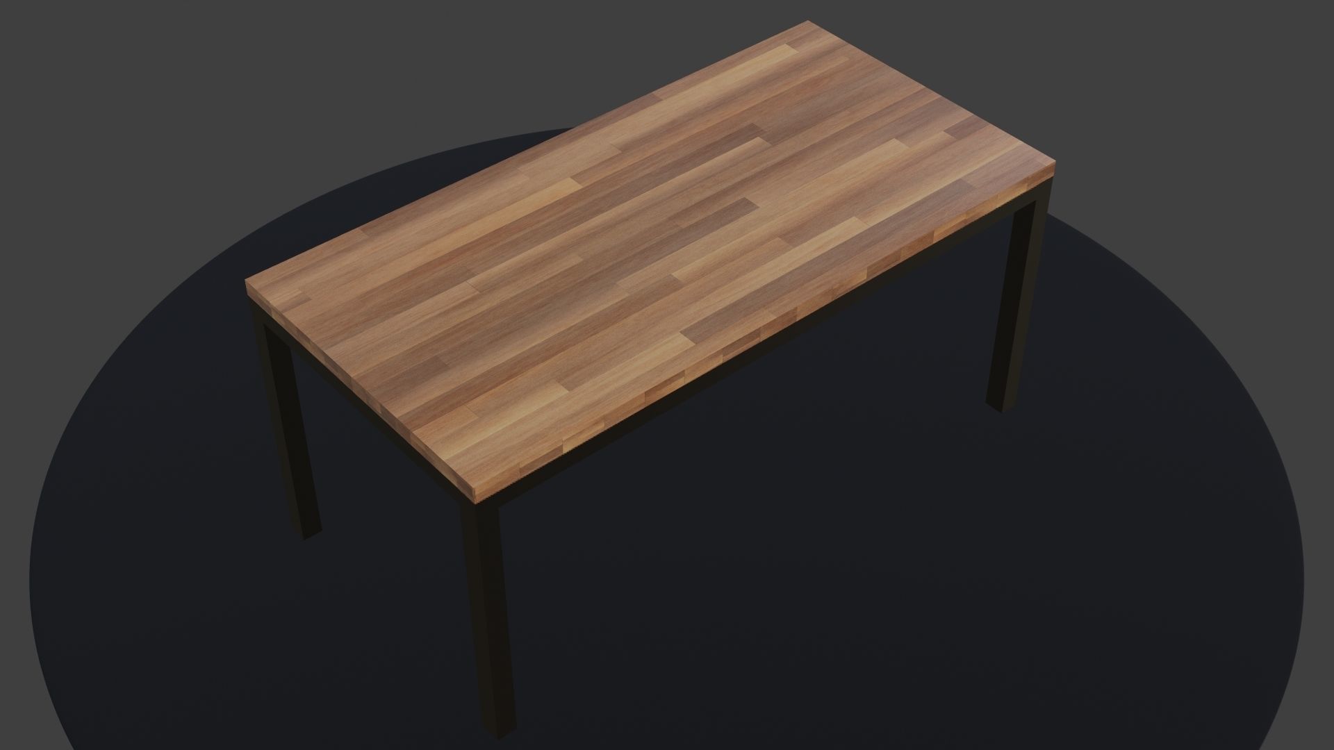 Woodentable 3d model wooden table on circle free VR / AR / low-poly 3D ...