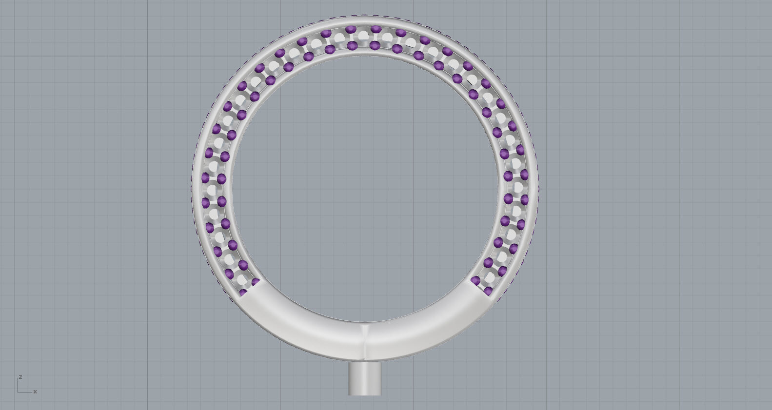 rings circle with crystals 3D model 3D printable | CGTrader