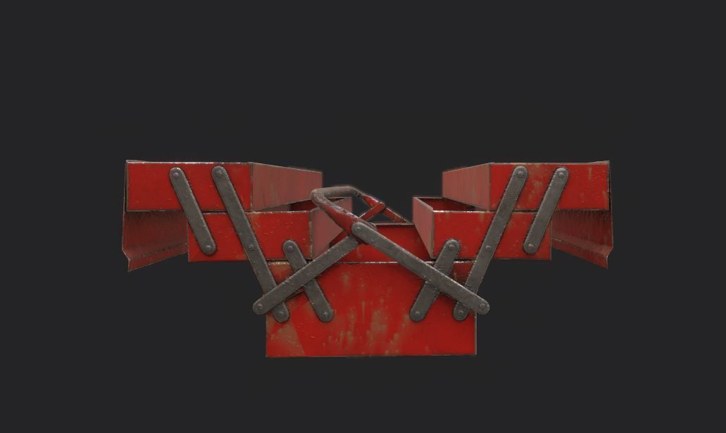 3D model Toolbox Gameready PBR realistic box for gta san andreas VR ...