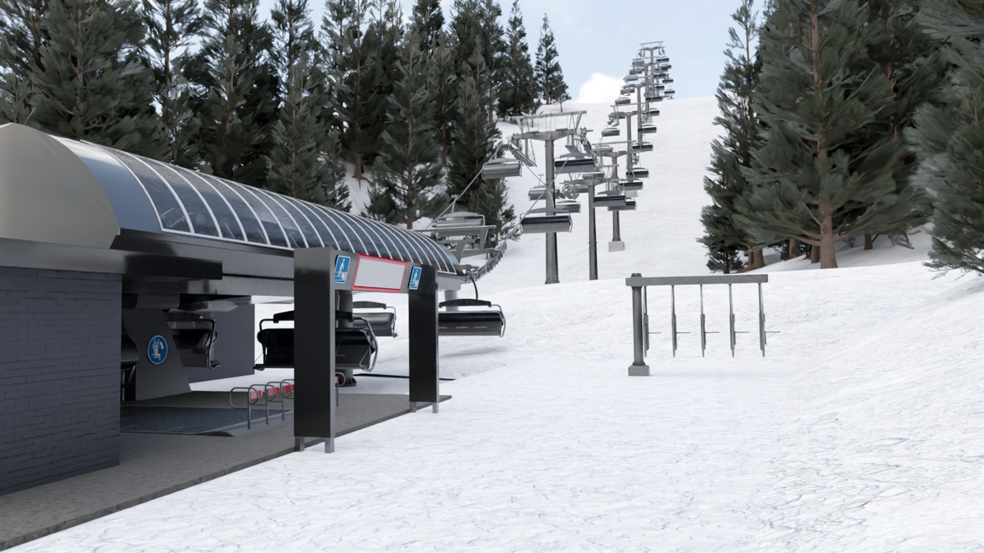 3D model ski center Lifts VR / AR / low-poly | CGTrader