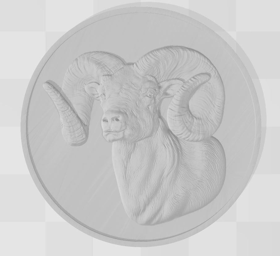 Ram Coin - relief - 2020 3D model 3D printable | CGTrader