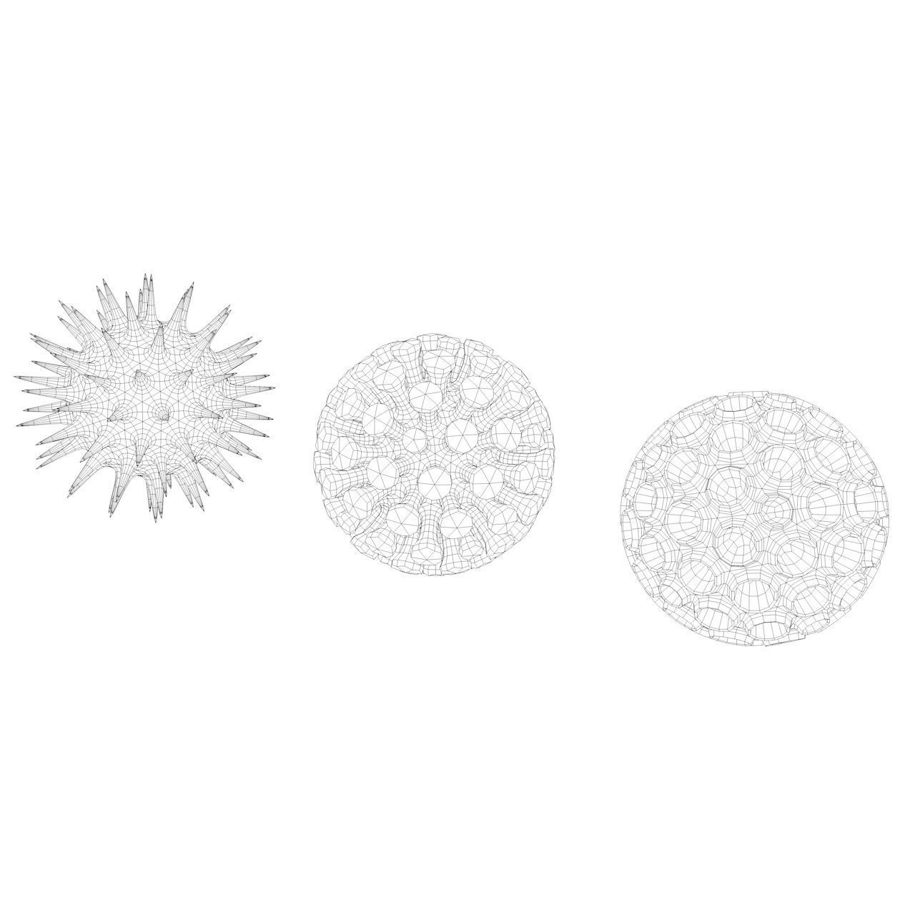 Virus shapes 3D model 3D printable | CGTrader