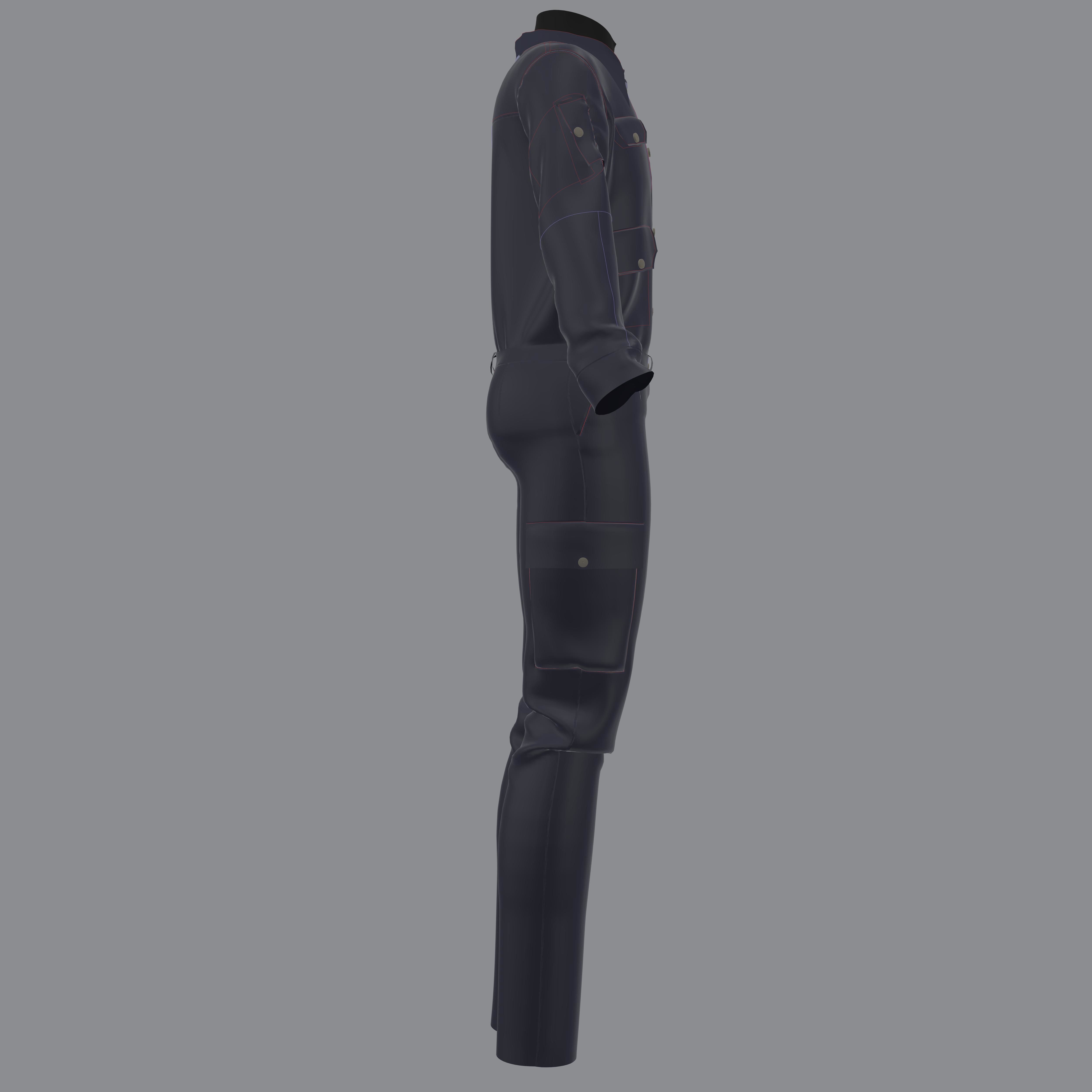 Police uniform set Marvelous designer 3D model | CGTrader