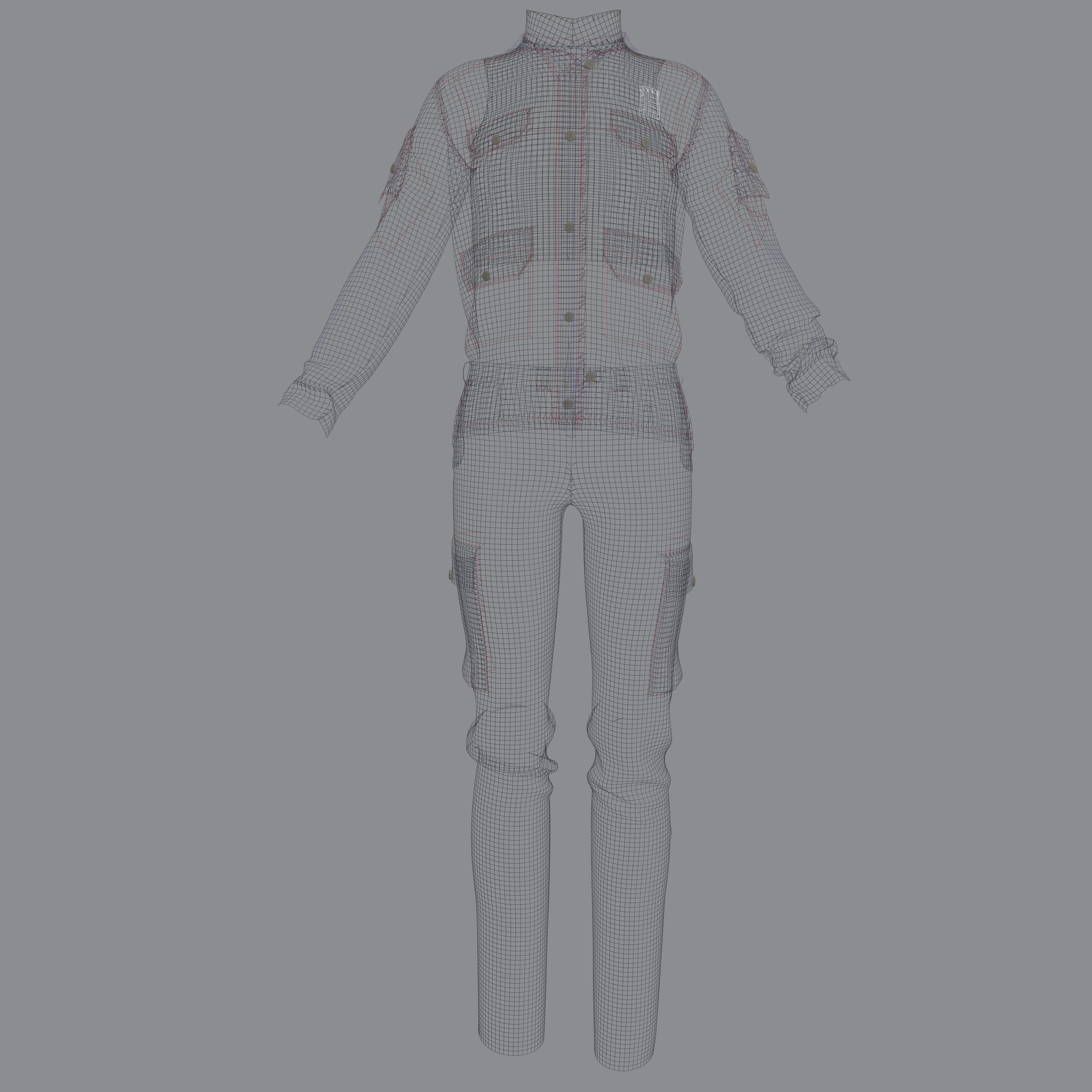Police uniform set Marvelous designer 3D model | CGTrader