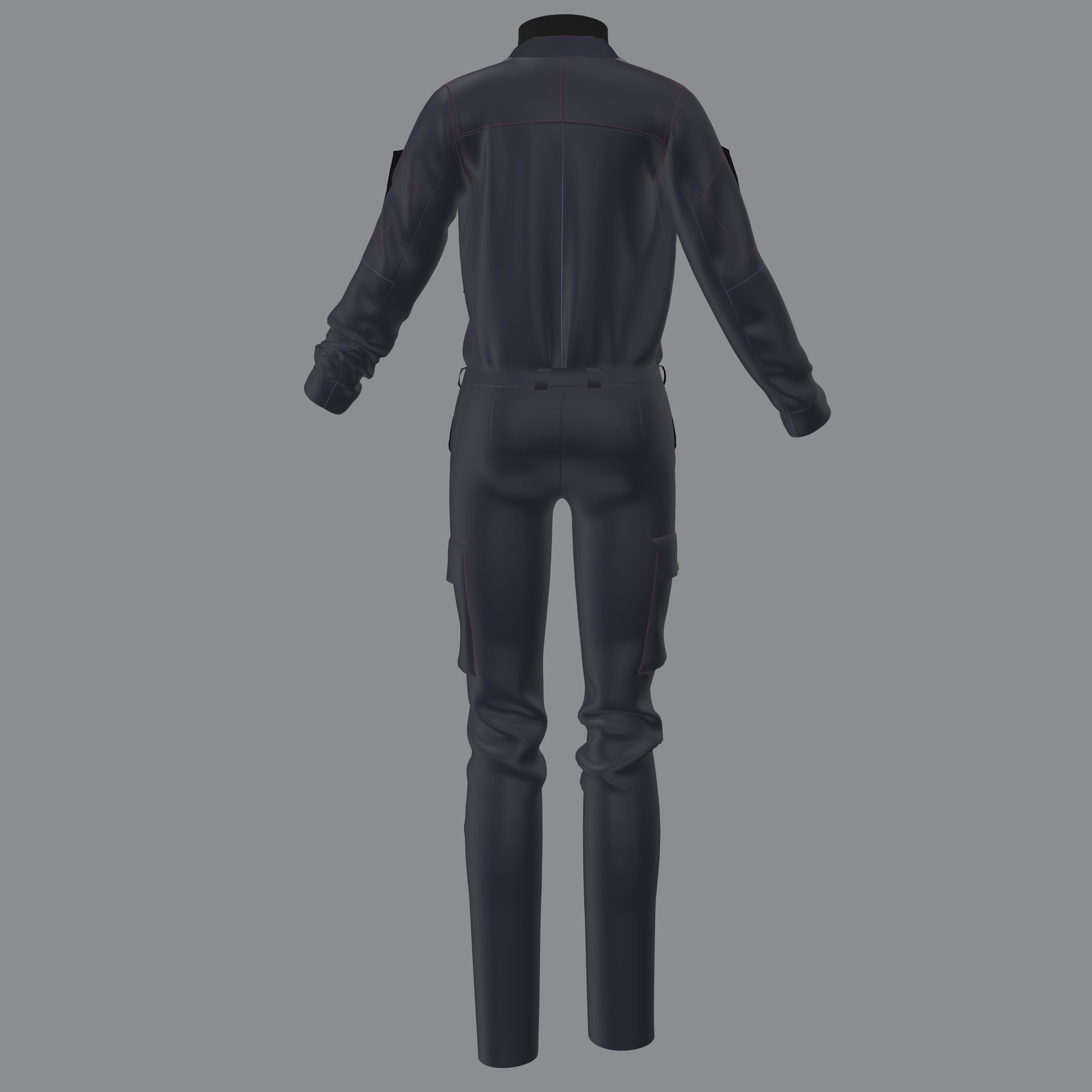Police uniform set Marvelous designer 3D model | CGTrader