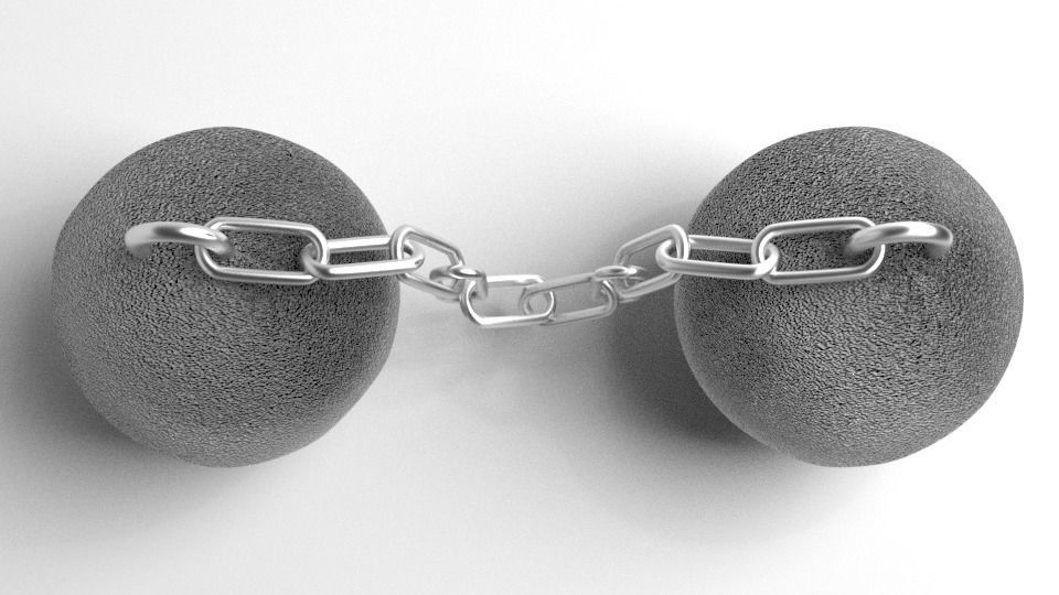 Cannonball - Chain-shot 3D model | CGTrader