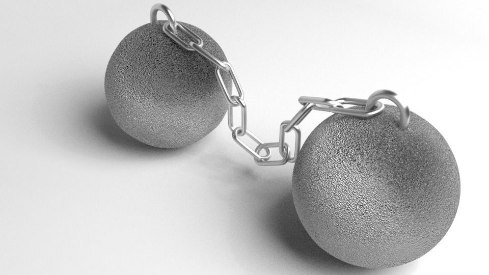 Cannonball - Chain-shot 3D model | CGTrader