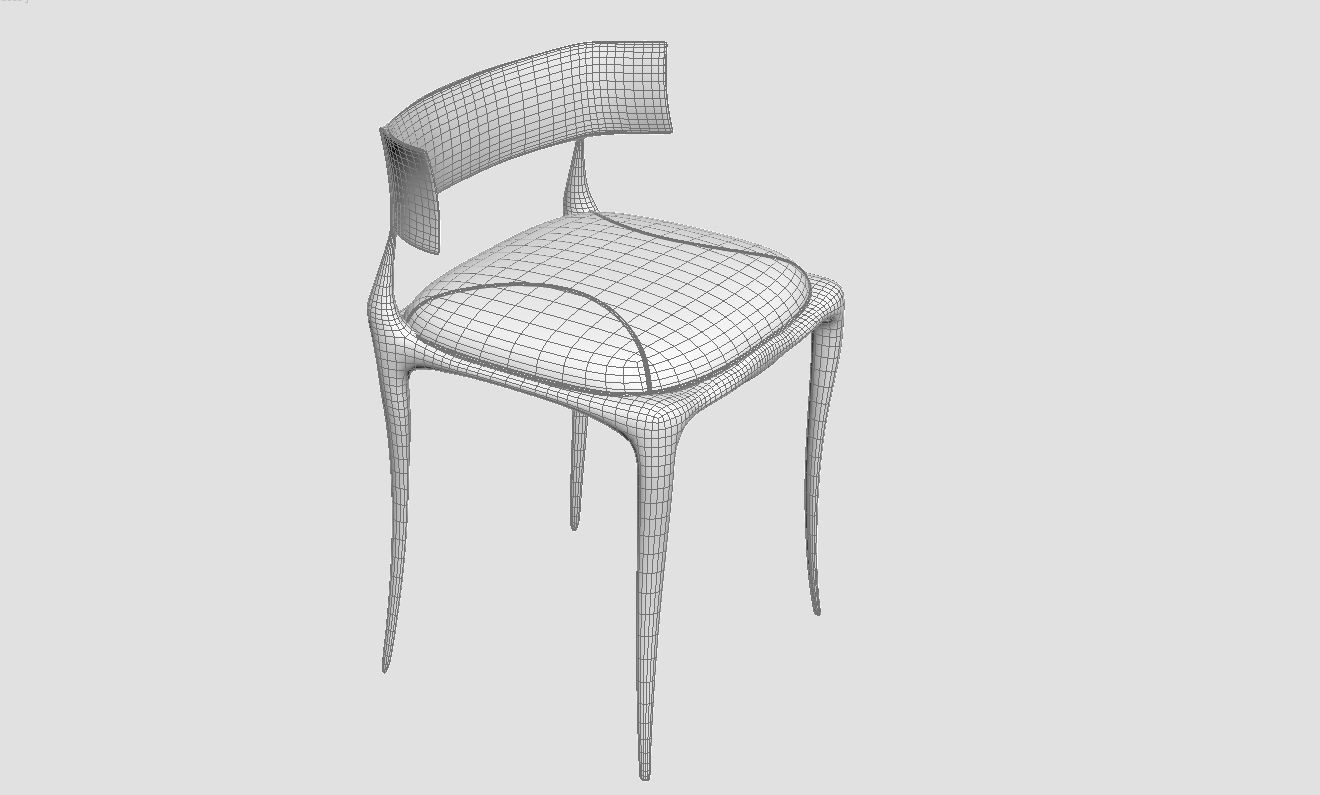 Aria Chair in Bronze by Paul Mathieu 3D model | CGTrader