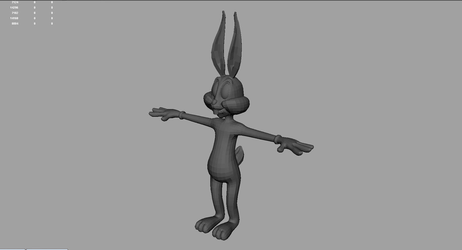 rabbit cartoon 3d model 3D model | CGTrader