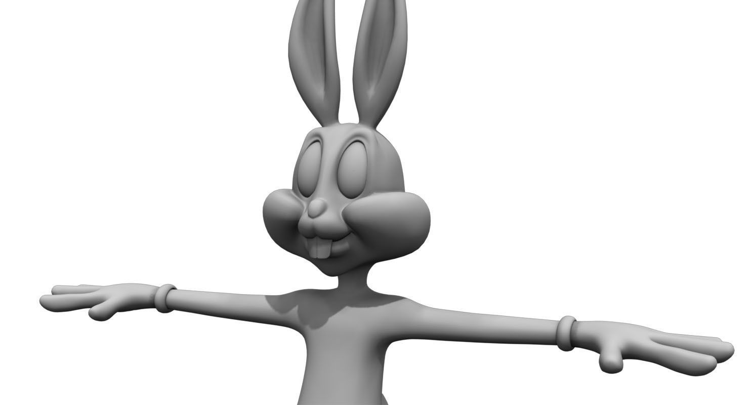rabbit cartoon 3d model 3D model | CGTrader