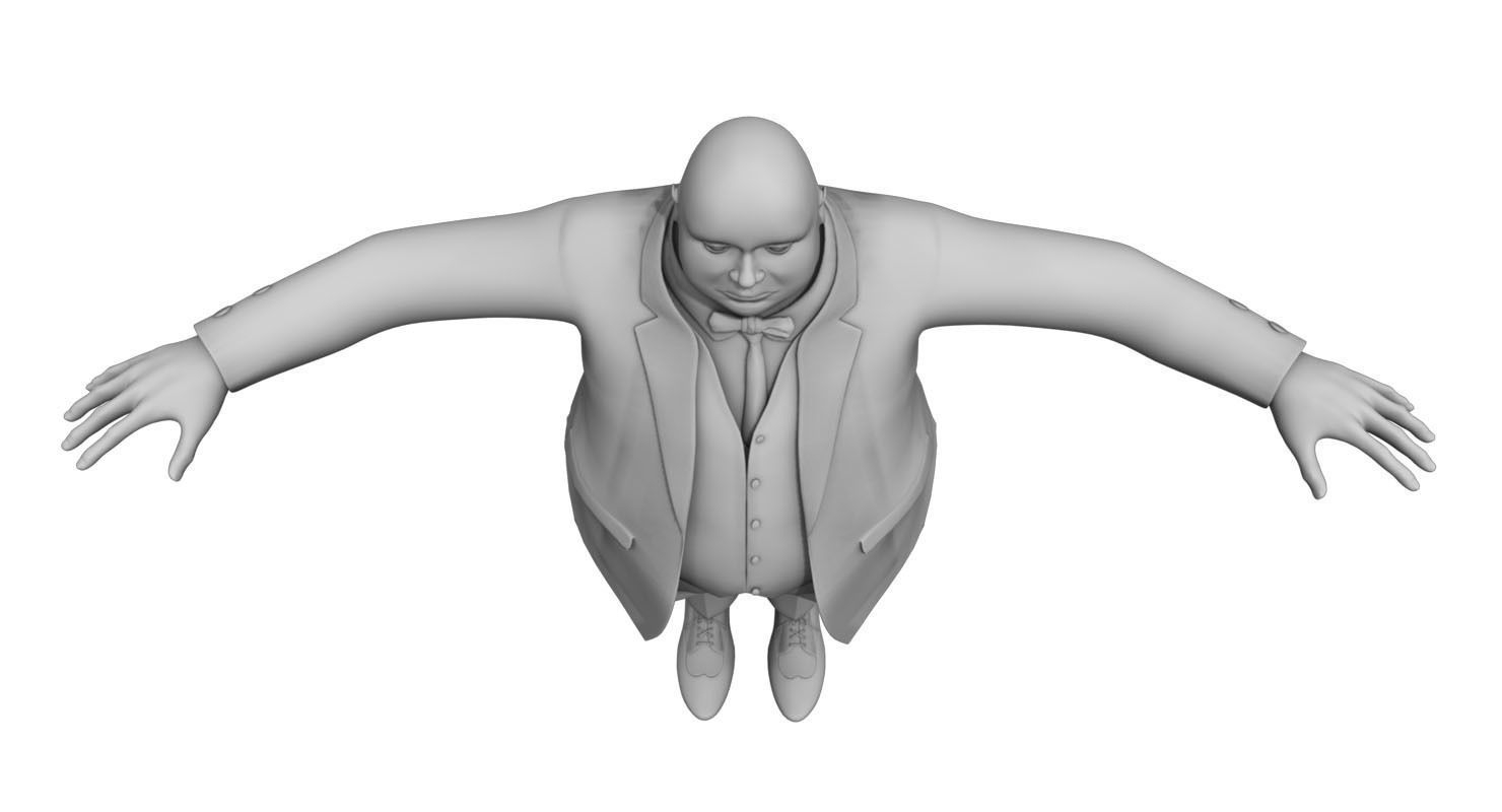 dwarf boss man 3d model 3D model | CGTrader