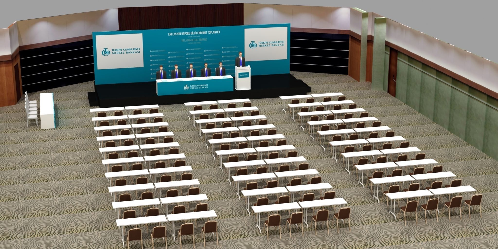 3d Hotel Room Stage And Seating Arrangement 004