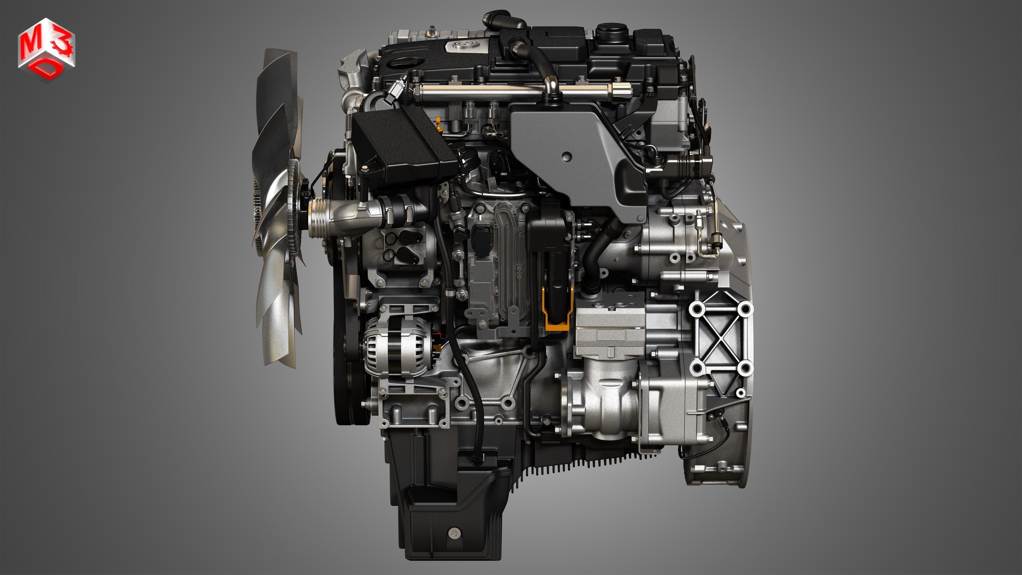 DD5 Medium Duty Truck Engine - 4 Cylinder Diesel Engine 3D model | CGTrader