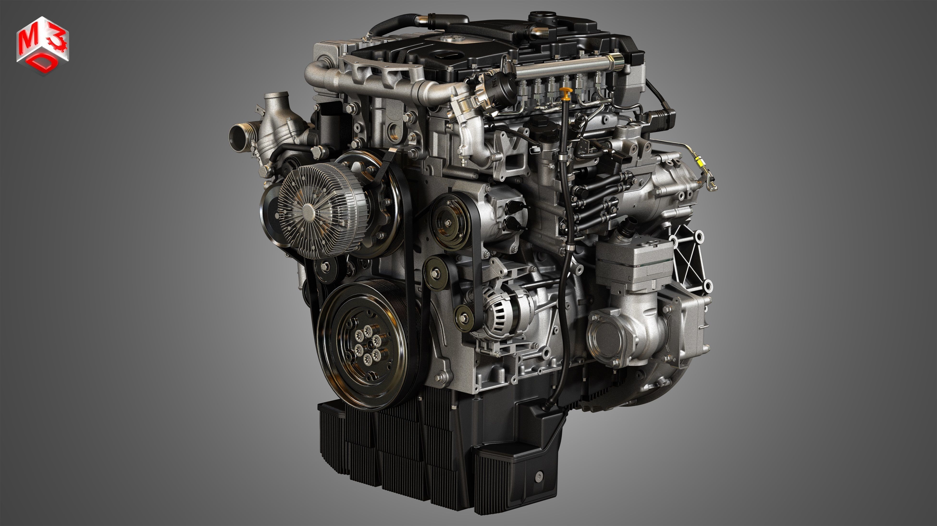 DD5 Medium Duty Truck Engine - 4 Cylinder Diesel Engine 3D model | CGTrader