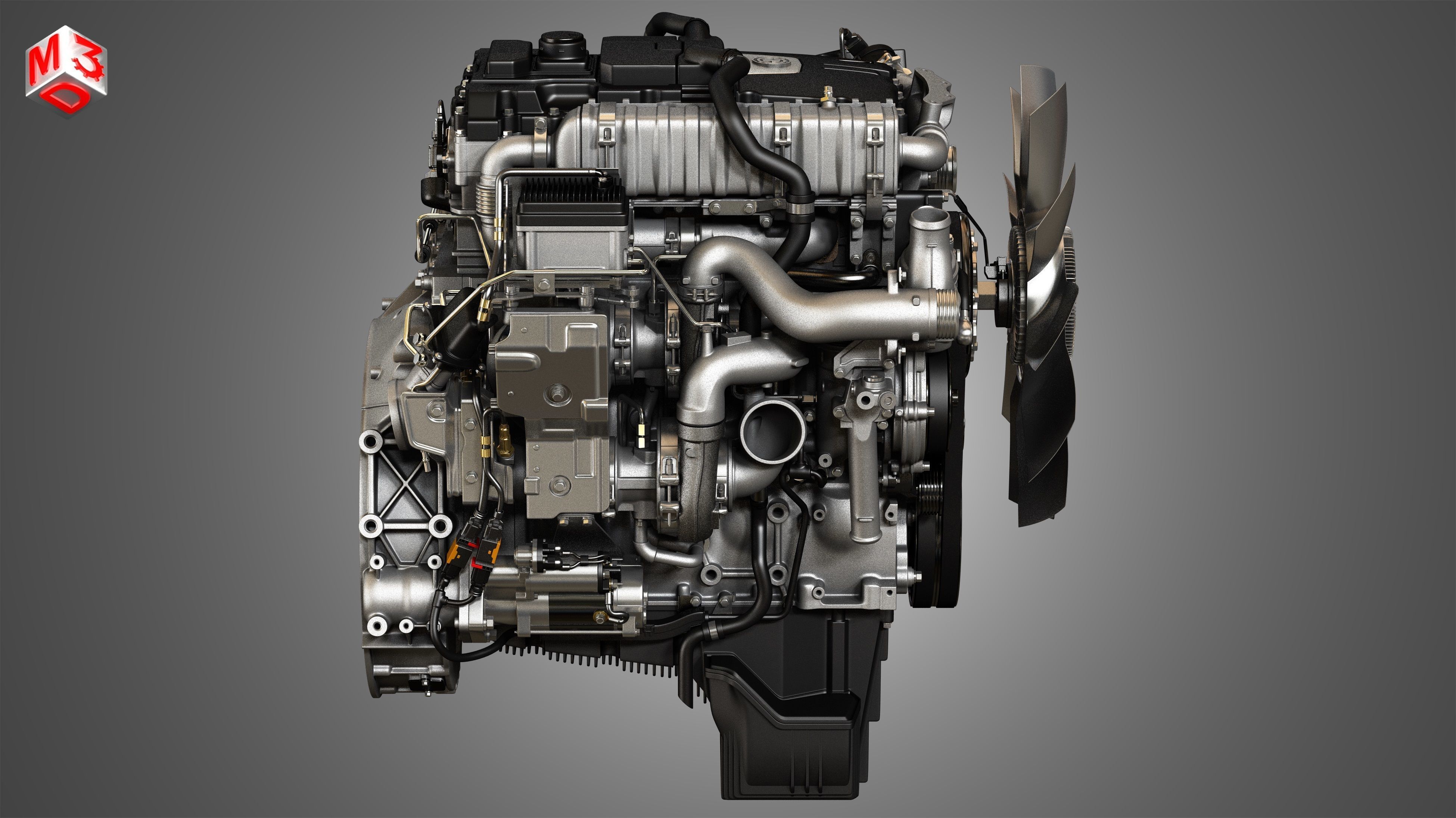 DD5 Medium Duty Truck Engine - 4 Cylinder Diesel Engine 3D model | CGTrader