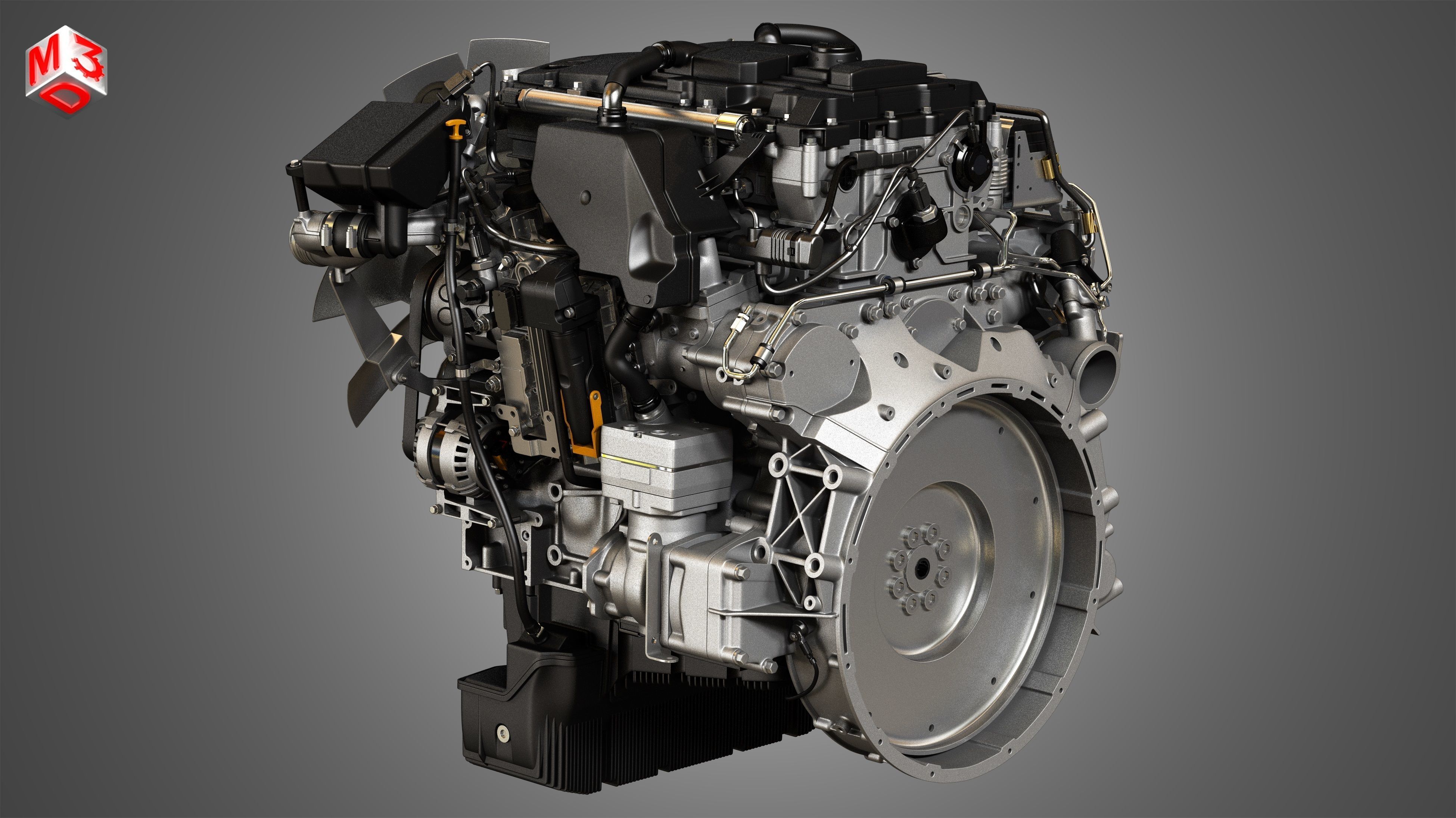 DD5 Medium Duty Truck Engine - 4 Cylinder Diesel Engine 3D model | CGTrader