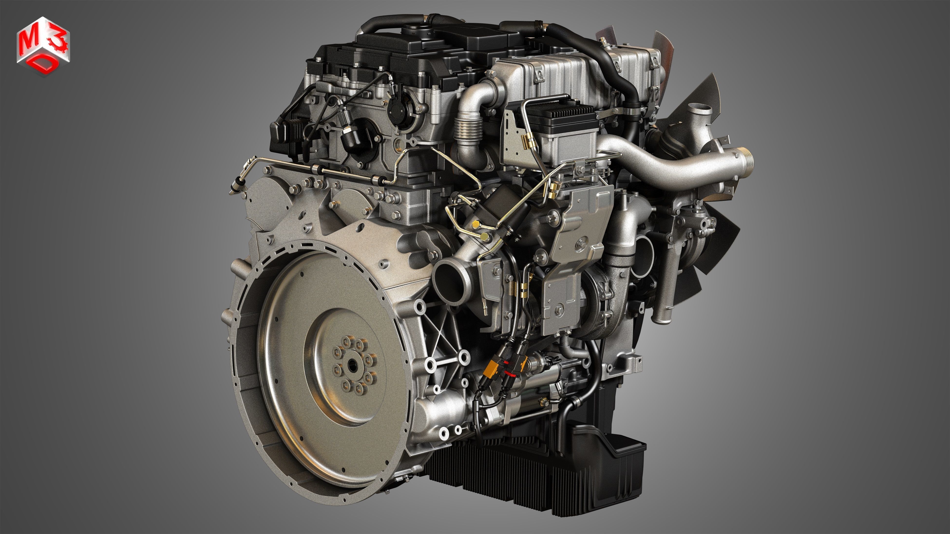DD5 Medium Duty Truck Engine - 4 Cylinder Diesel Engine 3D model | CGTrader