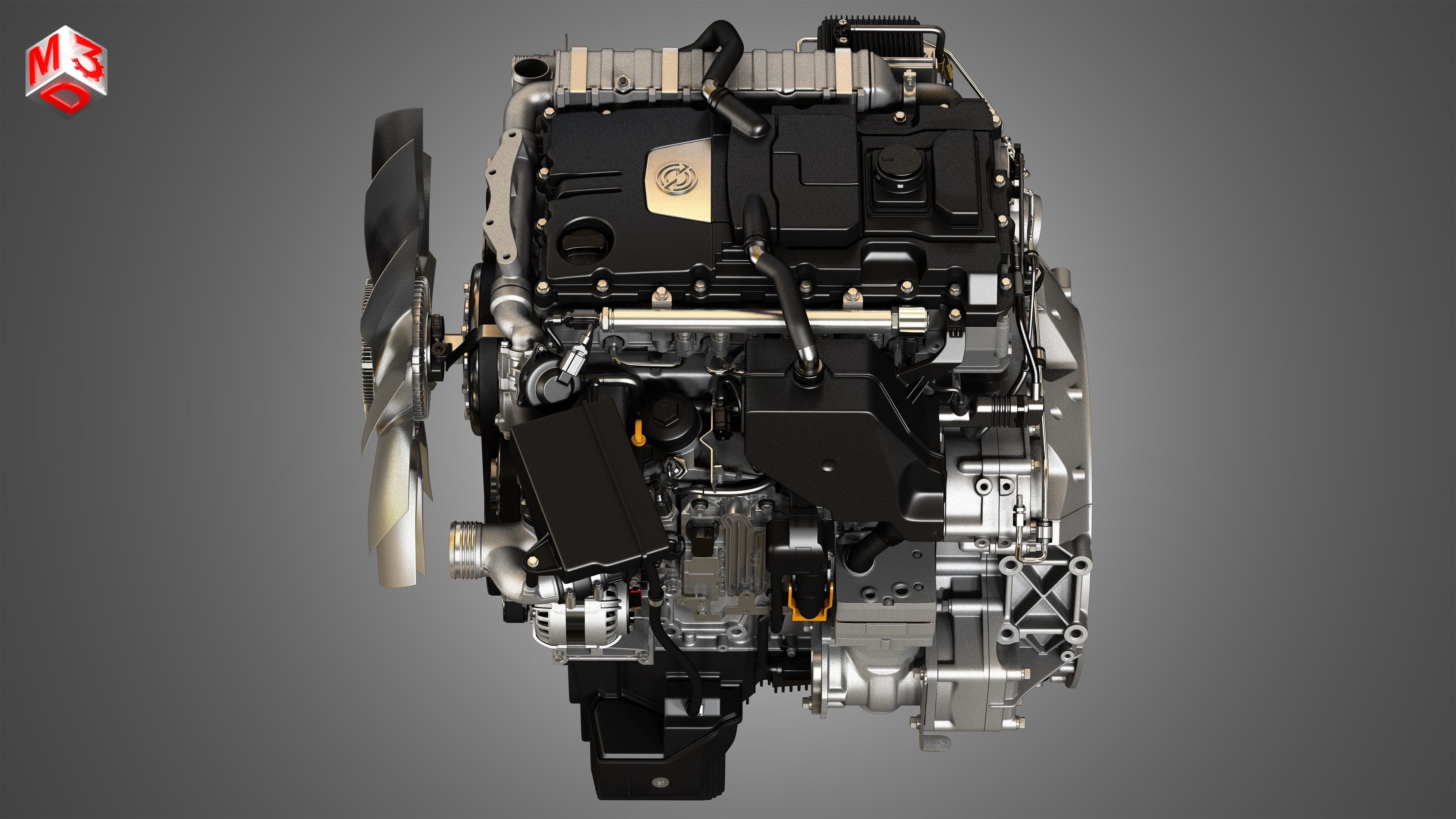 DD5 Medium Duty Truck Engine - 4 Cylinder Diesel Engine 3D model | CGTrader