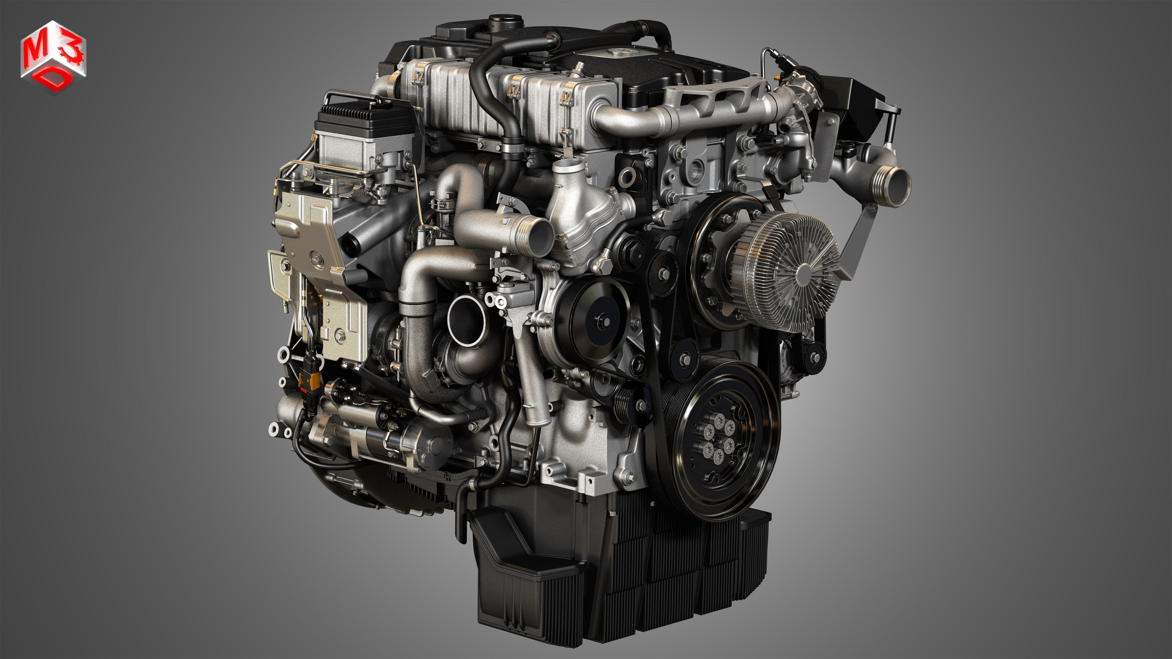 DD5 Medium Duty Truck Engine - 4 Cylinder Diesel Engine 3D model | CGTrader