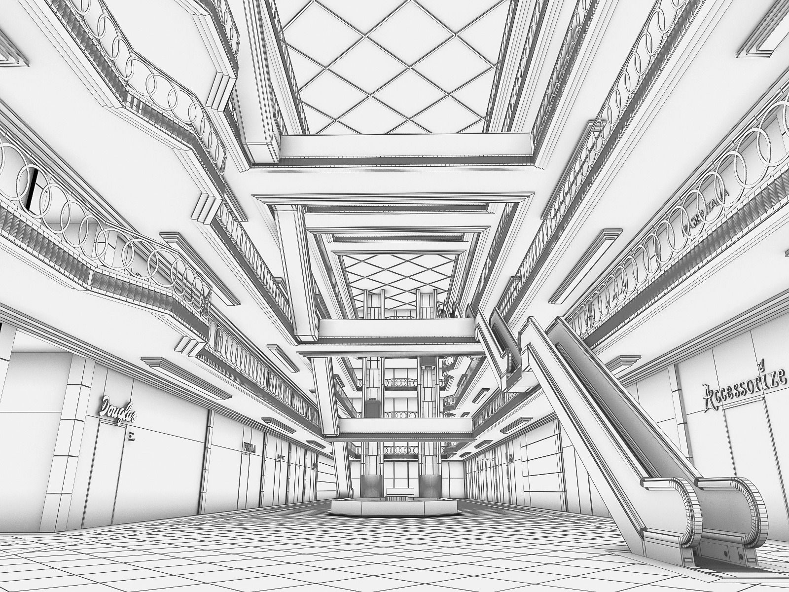 Shopping Mall interior 3D model | CGTrader