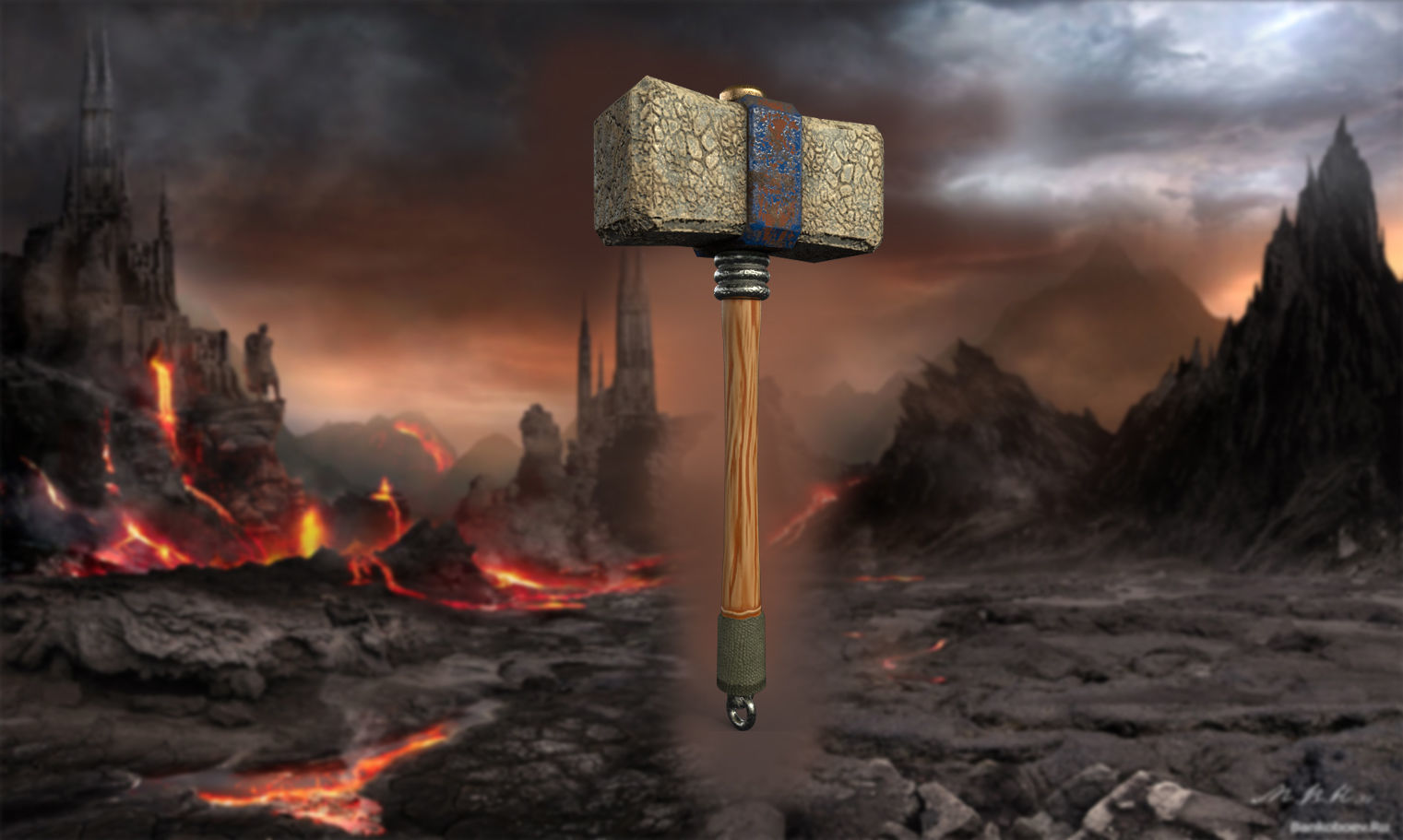 3D model Stylised Gaming Hammer | CGTrader