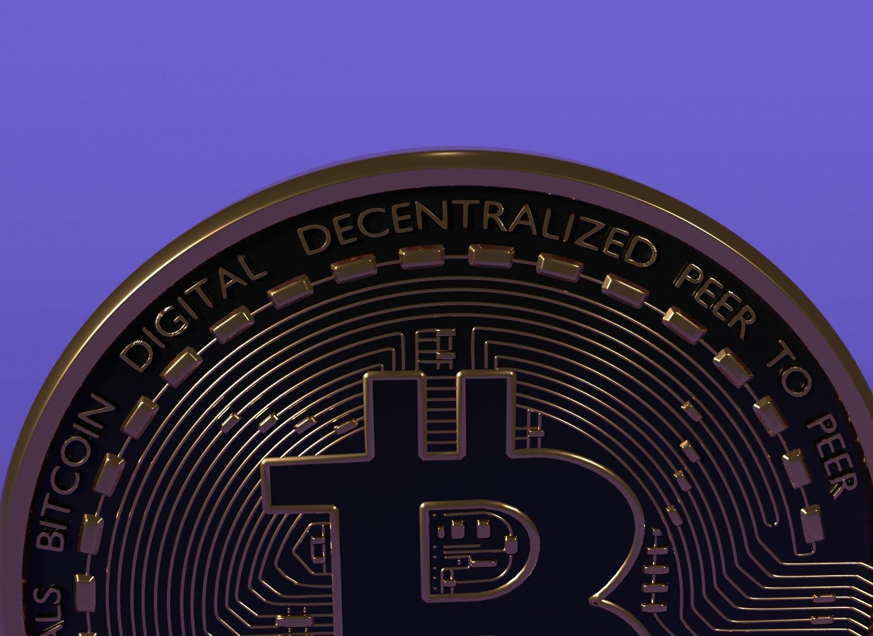 Bitcoin token 3D 3D model | CGTrader
