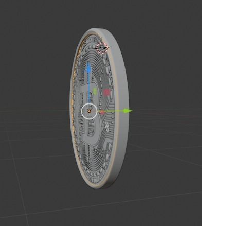 Bitcoin token 3D 3D model | CGTrader