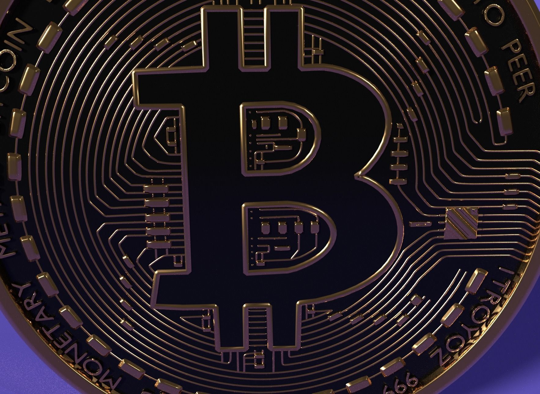 Bitcoin token 3D 3D model | CGTrader