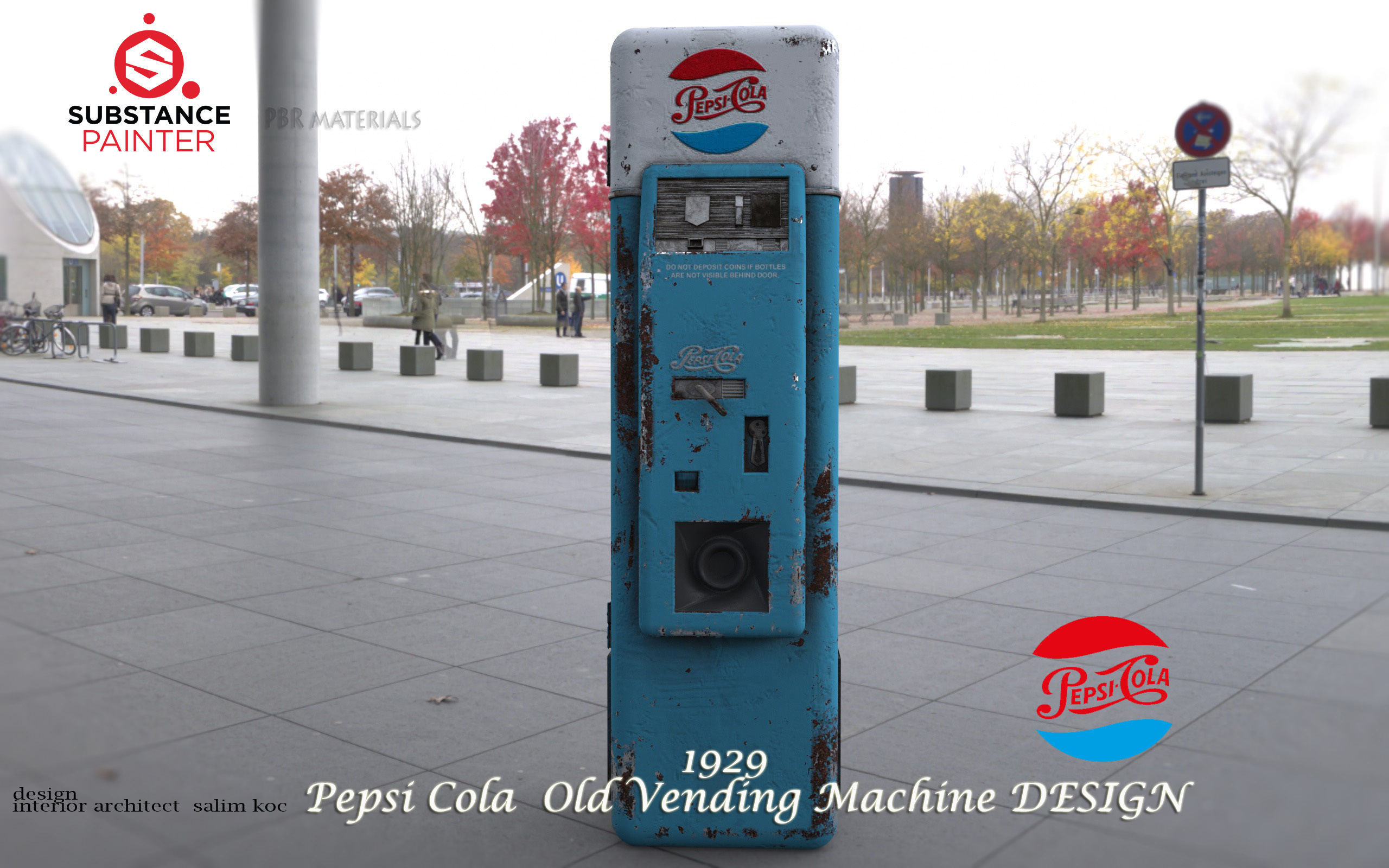 3D model Old Pepsi Cola Coin Machine DESIGN VR / AR / low-poly | CGTrader
